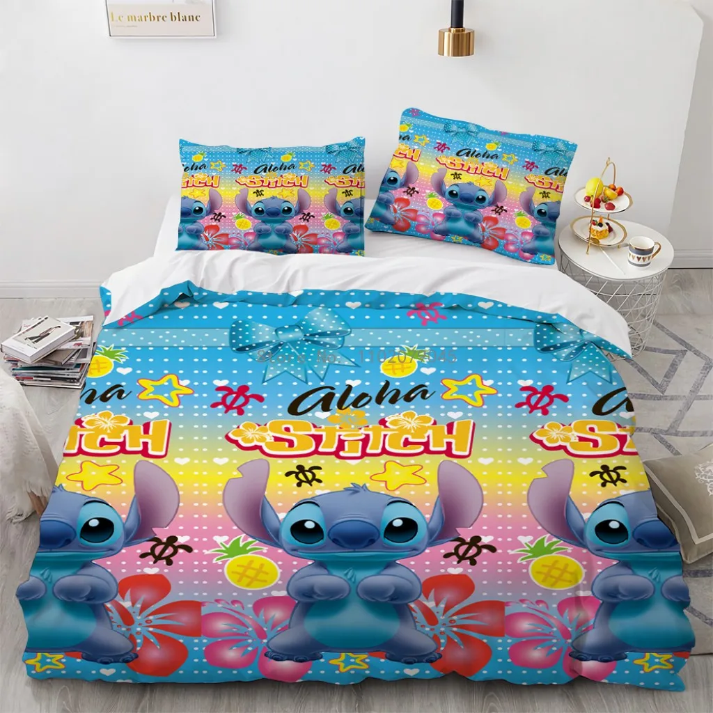 3d Disney Lilo Stitch Bedding Set Boys Girls Decorate Bedroom Twin Full ...