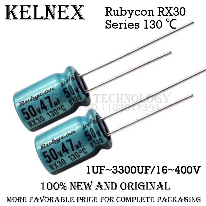 10pcs-Lot-Rubycon-RX30-Series-130-DEC-Degree-Electrolytic-Capacitor-16V ...
