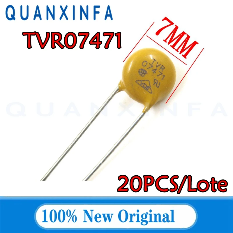 20PCS TVR07471 TVR07471KSY TVR 07471 07D471 07K471 470V 배리스터 저항 ...