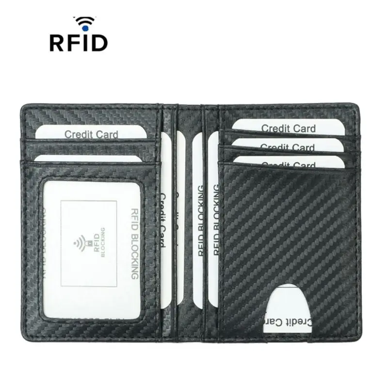 Men Slim Pu Leather Credit Card Driver License Holder Cards Case Pocket ...
