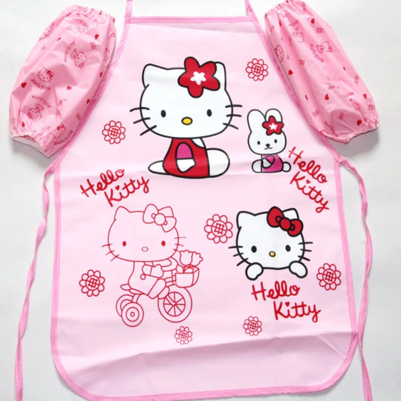 Kawaii Sanrio Hello Kitty Kitchen Apron Cute Child Apron Painting ...