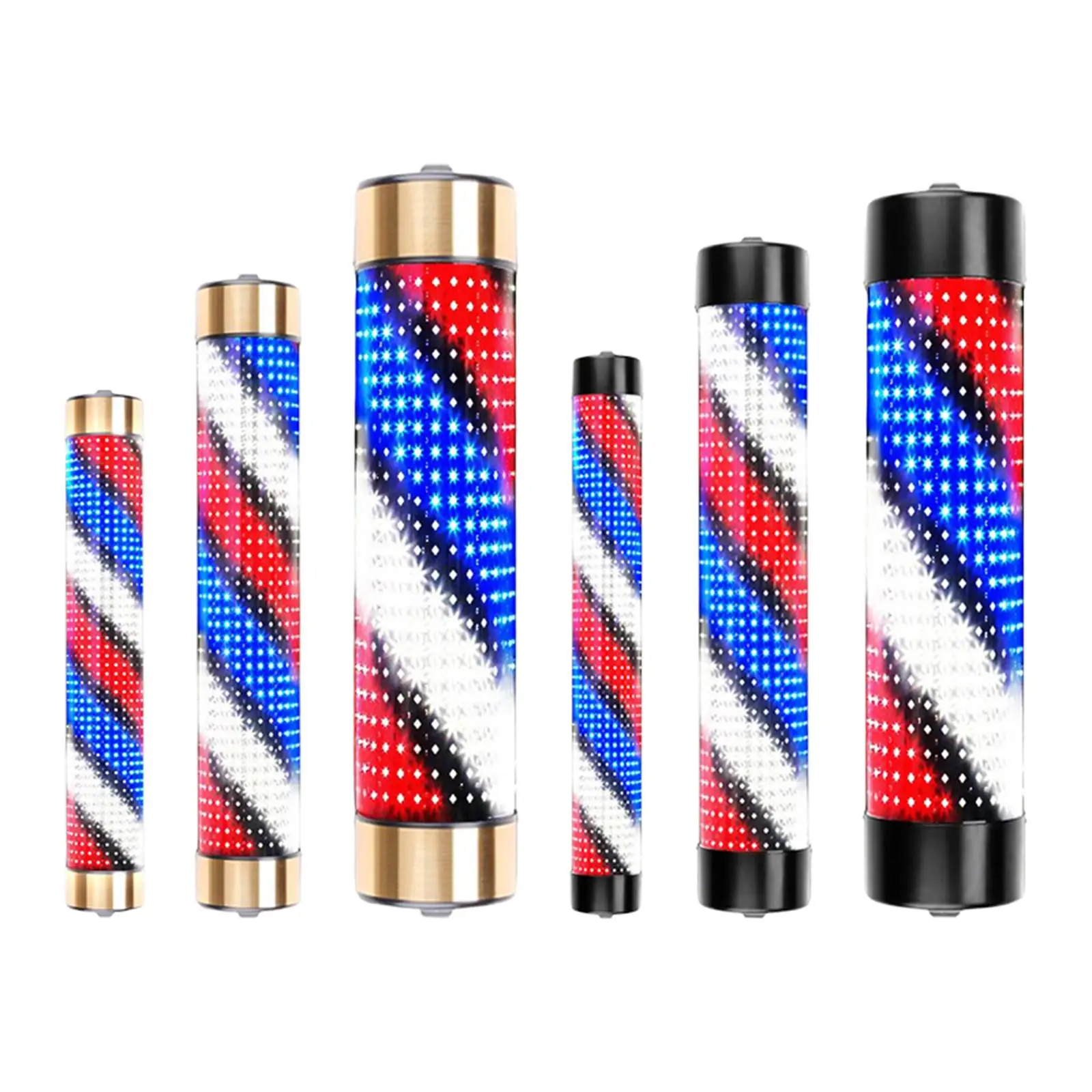 Waterproof Barber Shop Pole Rotating Light Hair Salon Indoor Neon Signs ...