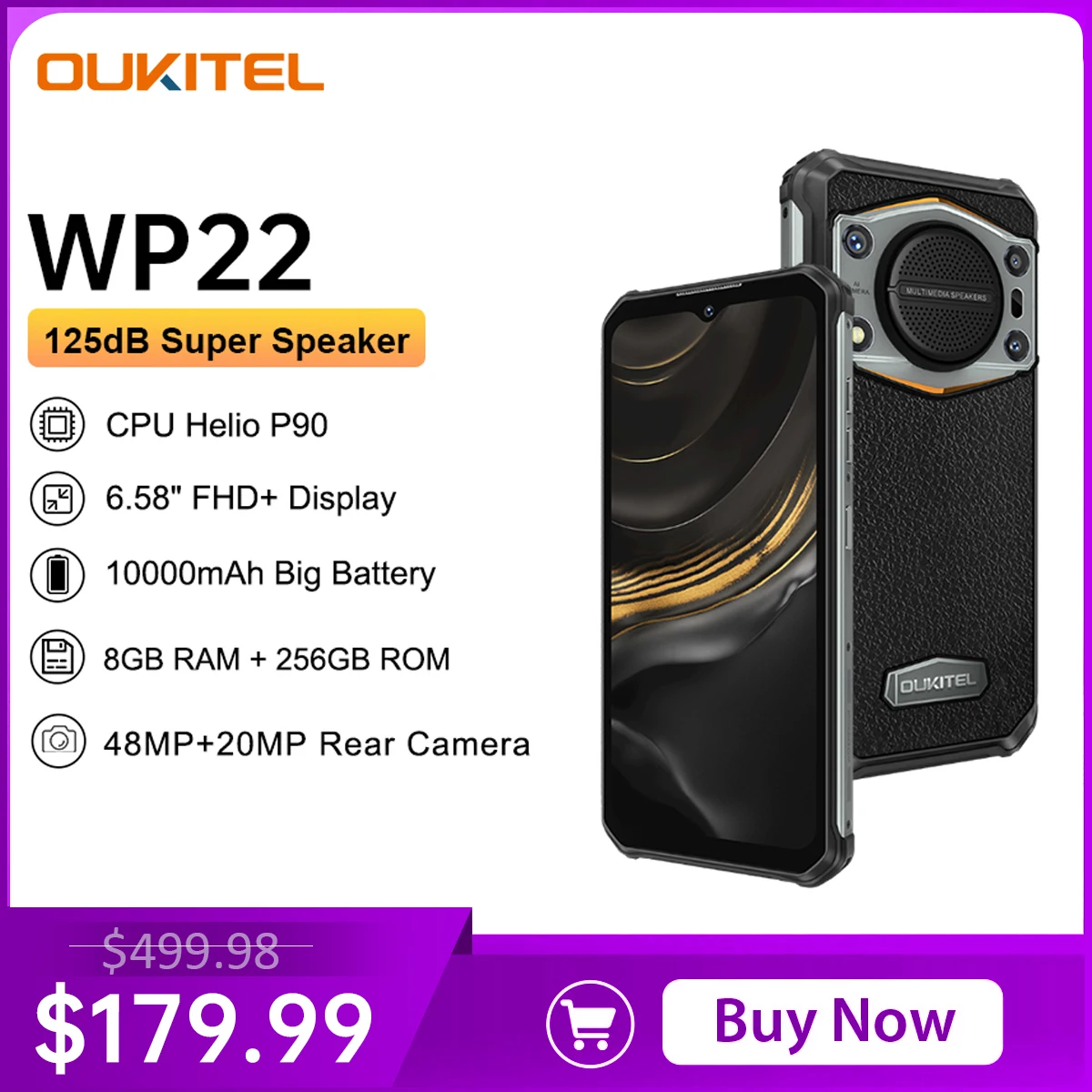 Oukitel-WP22-Rugged-6-58-FHD-10000mAh-8GB-256GB-Helio-P90-48MP-Rear ...