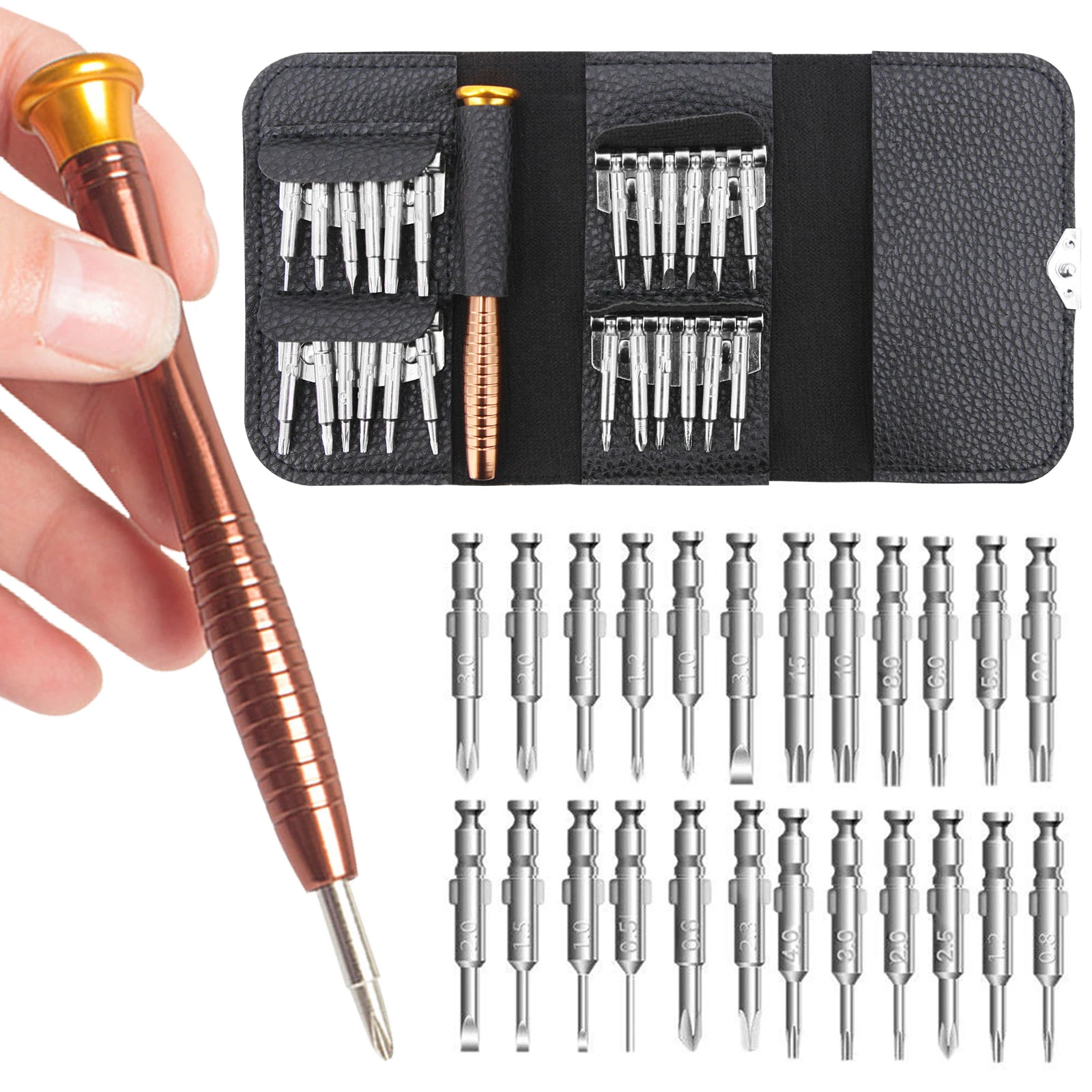 25 In 1 Mini Precision Screwdriver Magnetic Set Electronic Torx Screwdriver Opening Repair Tools ...