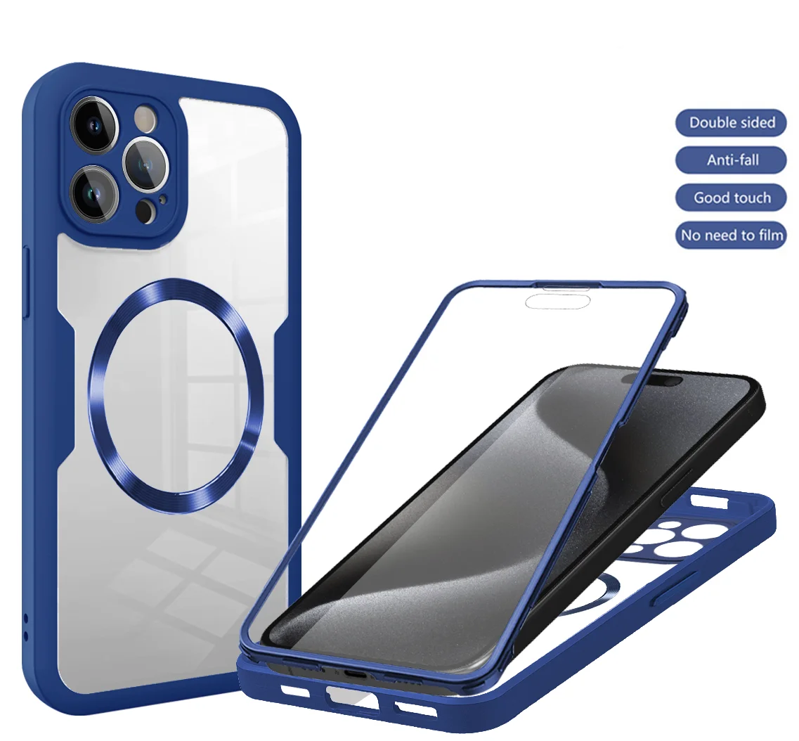 Ultimate 360° Magnetic Double-Sided Phone Case with Screen Protector ...