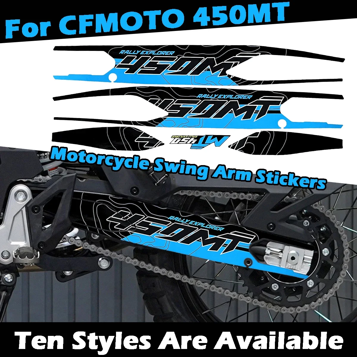 For-CFMOTO-450MT-450-MT-2024-Motorcycle-Swingarm-Stickers-Moto-Rotating ...