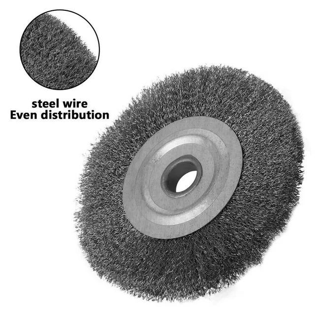 Wire Wheel For Dremel 100mm Brassed Steel Crimp M14 X2 Thread Wire ...