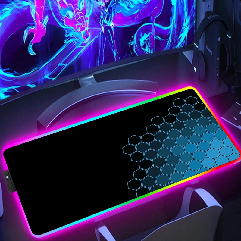 Large-Gaming-Hexagon-Mousepad-RGB-Geometric-HD-Mouse-Pad-Gamer-Locking-Edge-Computer-Mouse-Mat ...