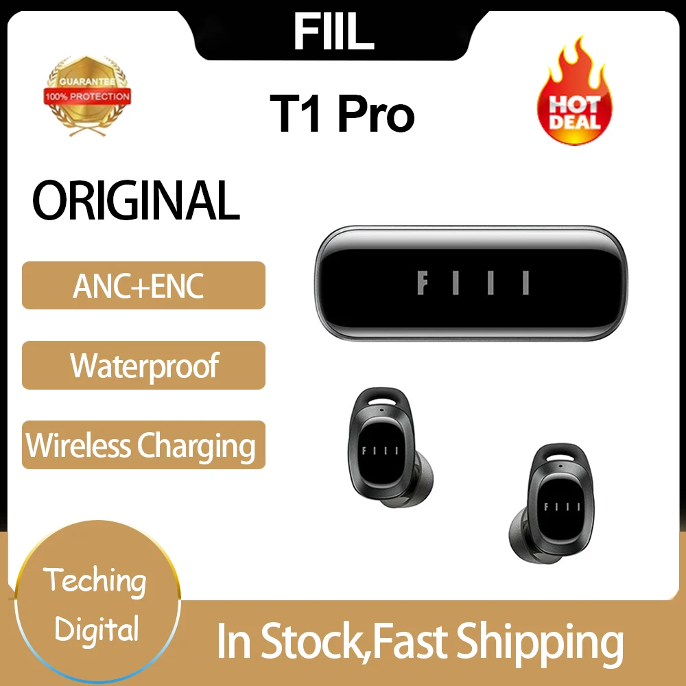 Original Fiil T1 Pro True Wireless Earbuds Active Noise Reduction Headsets Bluetooth 5.2 ...