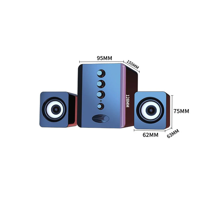 Generic Universal Full Range 3D PC Speaker Box Sound Bar Stereo ...