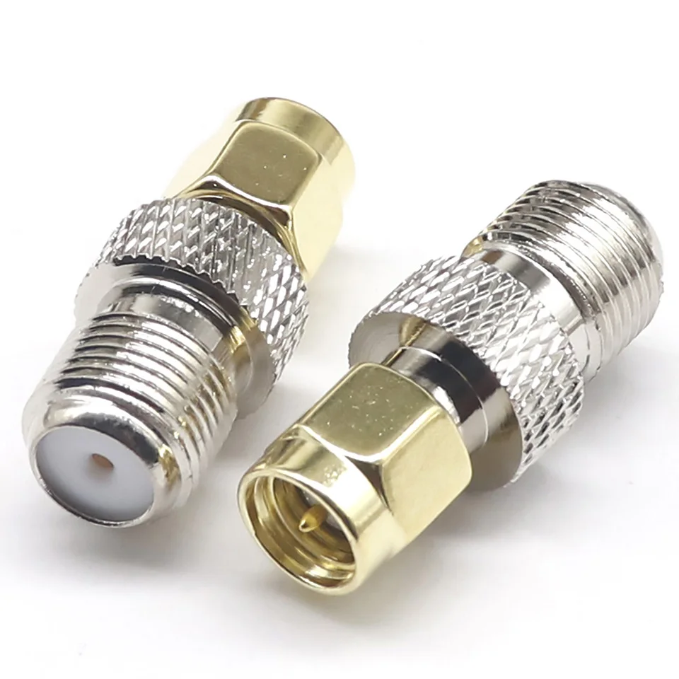 Connector RF coaxial coax adapter F Type Female Jack to SMA Male Plug ...