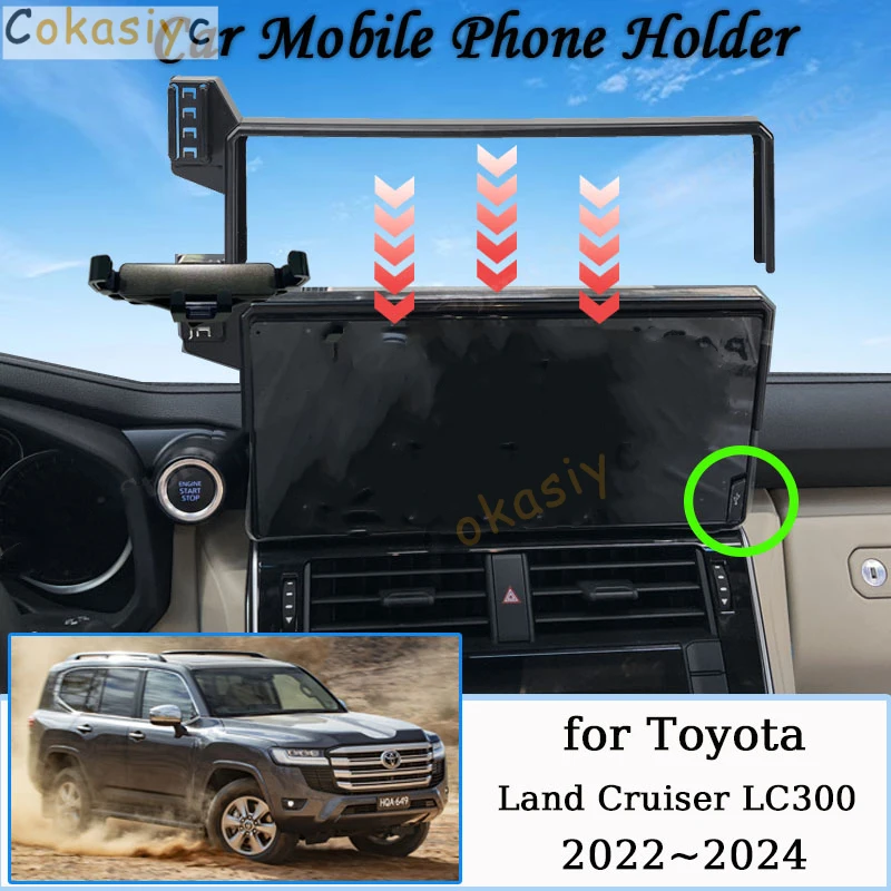 Car-Mount-for-Toyota-Land-Cruiser-LC300-2022-2024-Mobile-Phone-Holder ...