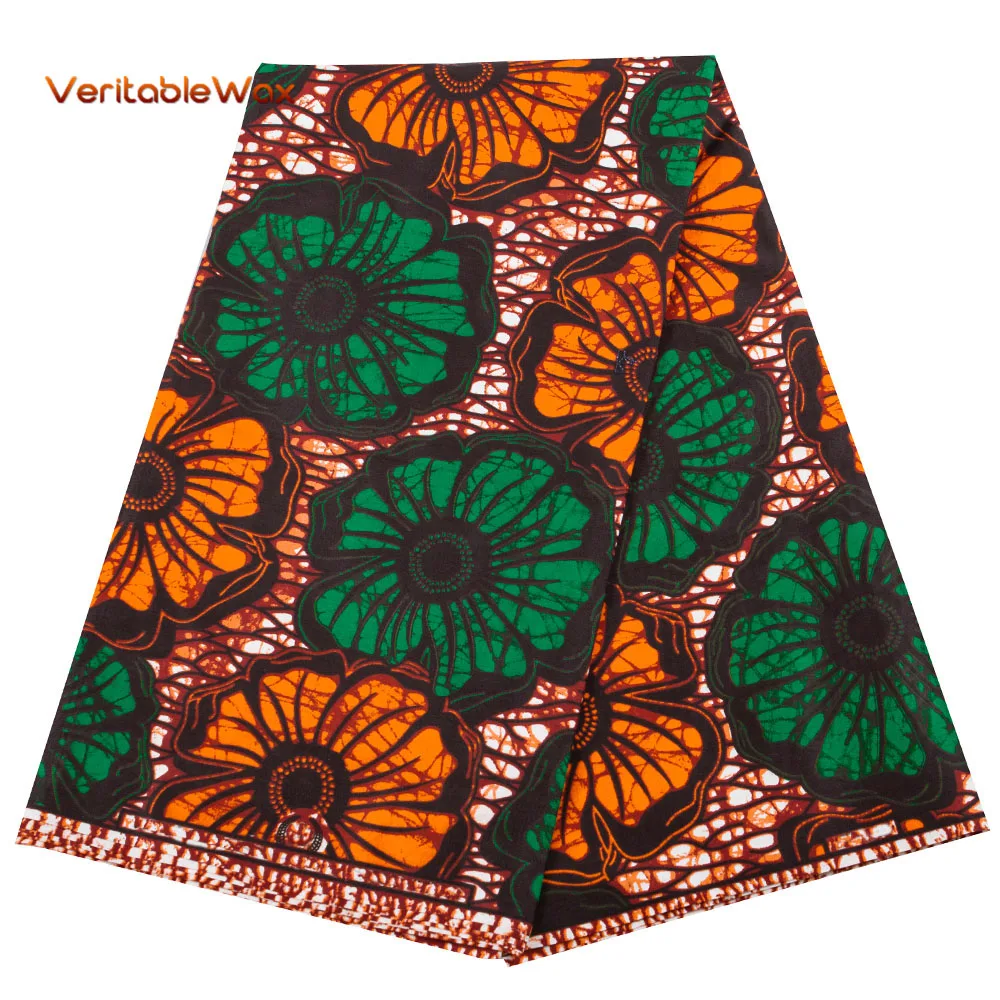 Veritablewax 6 Yards/Lot African Farbic Polyester Meterial for Handwork ...
