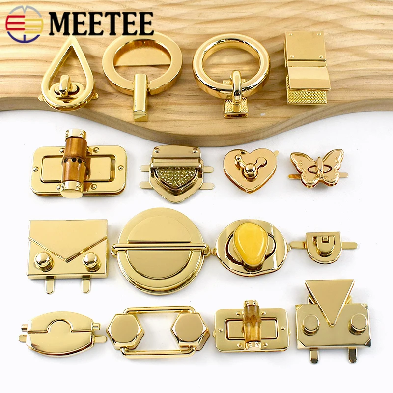 1-3Pcs Meetee Metal Bag Lock Buckle Women Handbag Turn Twist Locks Snap ...