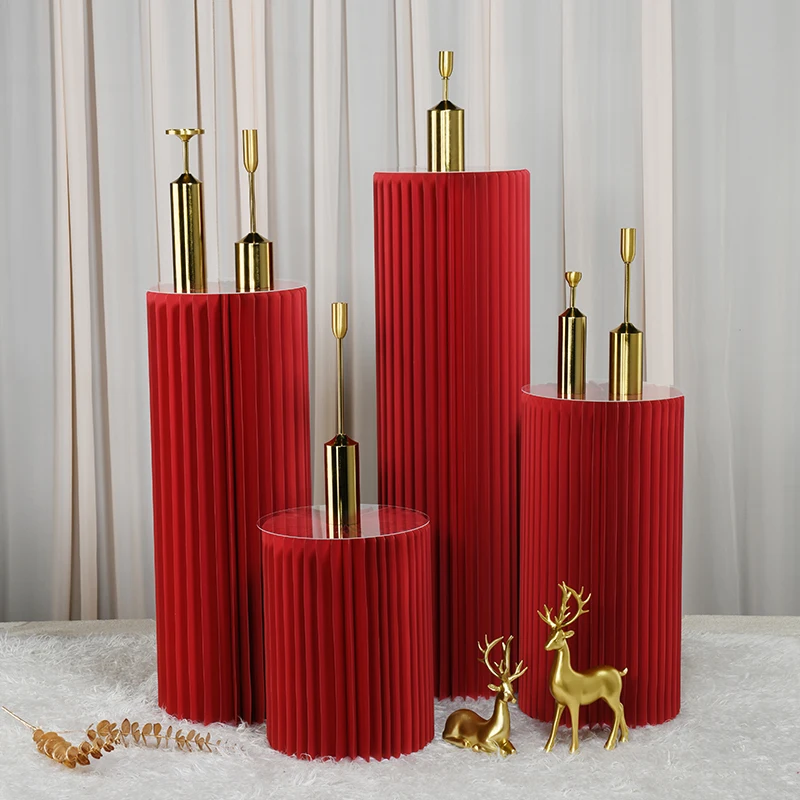 Decoration Wedding Origami Round Pillar Cake Stand Dessert Table ...