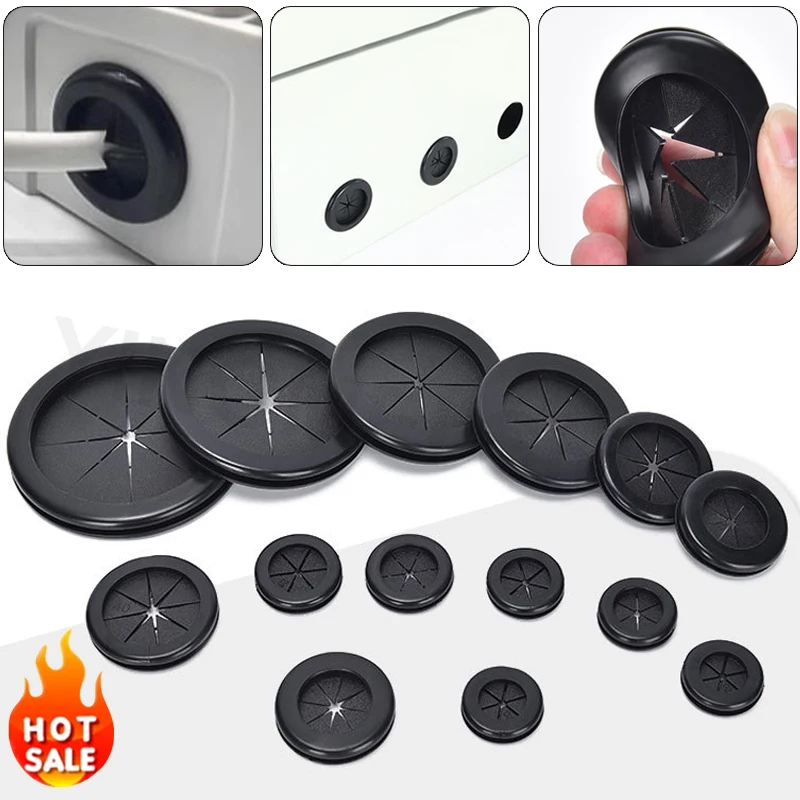 Rubber-Wire-Grommet-Gasket-Sheet-o-ring-flat-seals-Dust-plugs-hole ...