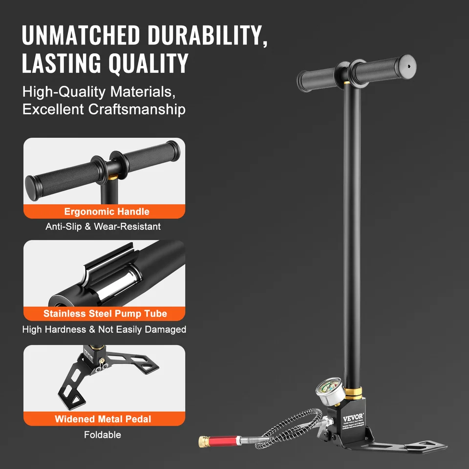 Rifle Accessories And Equipment Hand Pump 4500Psi High Pressure 3-Stage ...