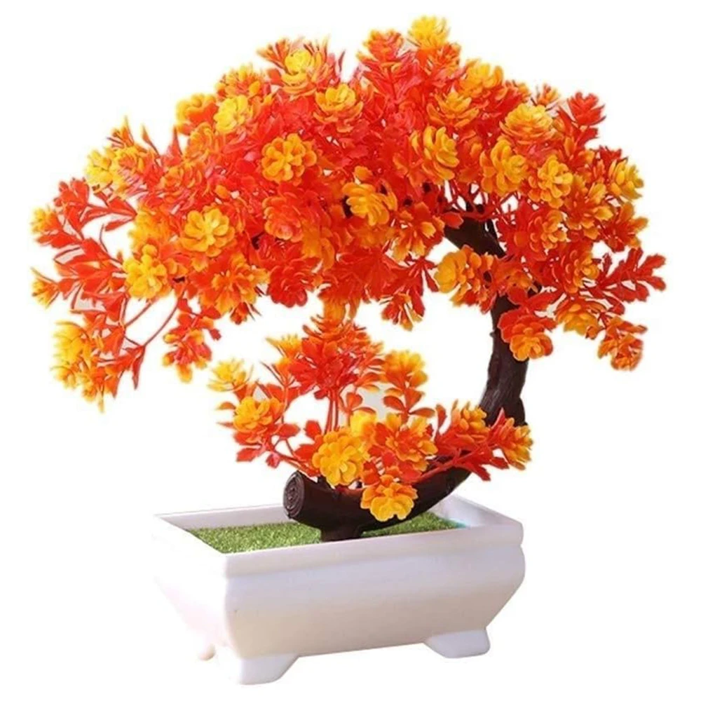 Artificial-Plastic-Plants-Bonsai-Small-Tree-Pot-Potted-Flower-Garden ...