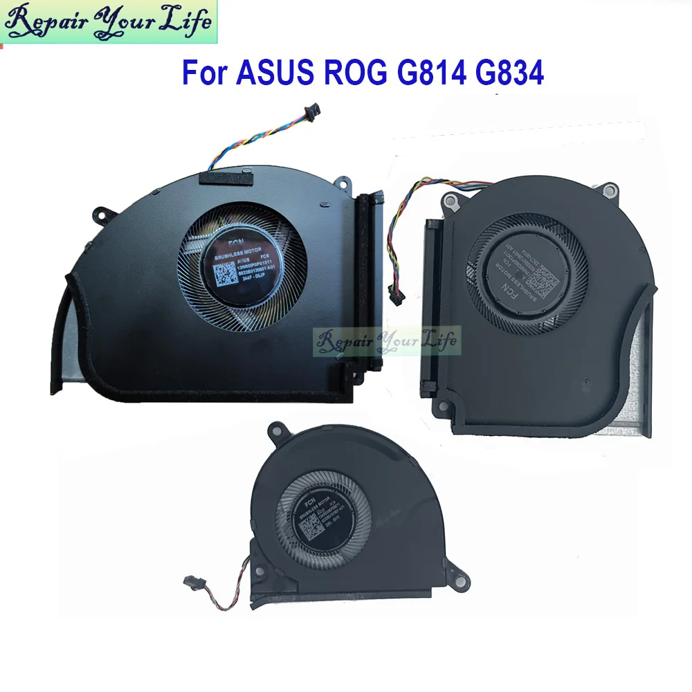 Notebook Cooler CPU GPU Fan For ASUS G814 G834 ROG Strix G814J G814JU ...