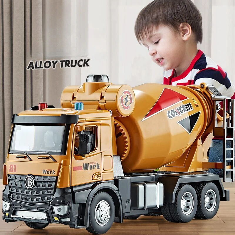 Big Size Alloy Engineering Diecast Set Sound and Light Toy Vehicles ...