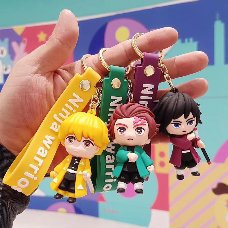 Cartoon Demon Slayer Doll Toy Key Chain Kimetsu No Yaiba Blade of Ghost ...