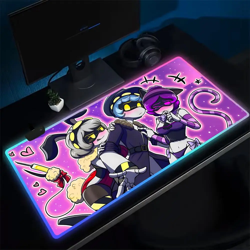 M-Murder-Drones Mouse Pad Anime Gaming Mouse Pad LED Table Pads Backlit ...