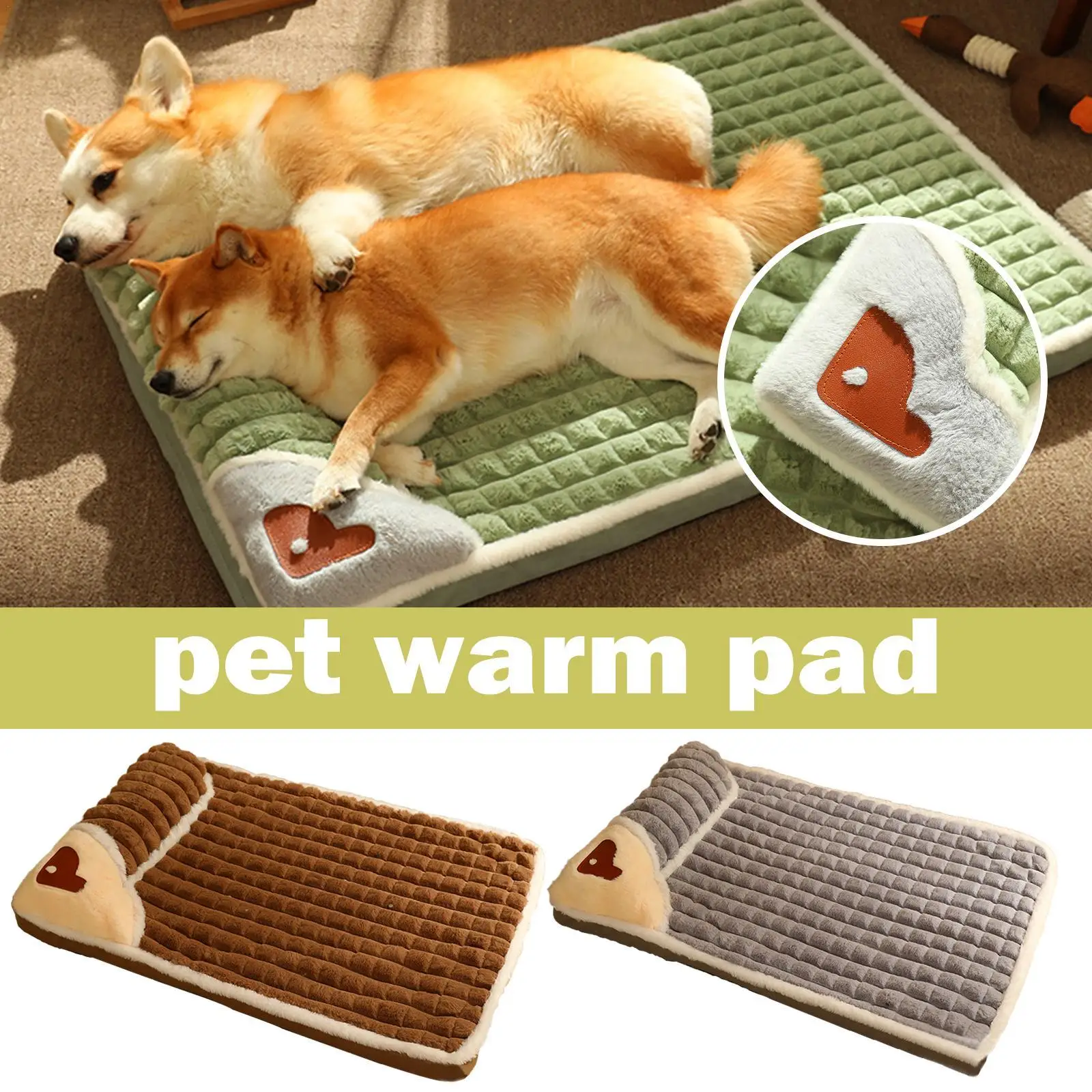 Winter Warm Dog Mat Luxury Pad For Small Medium Large Dogs Plaid Bed ...