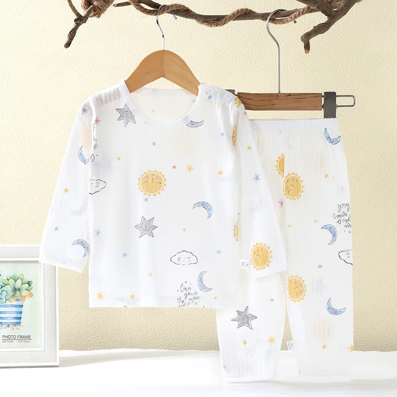 Soft-Breathable-Cotton-Baby-Children-Pajamas-Set-Cute-Cartoon-Long ...