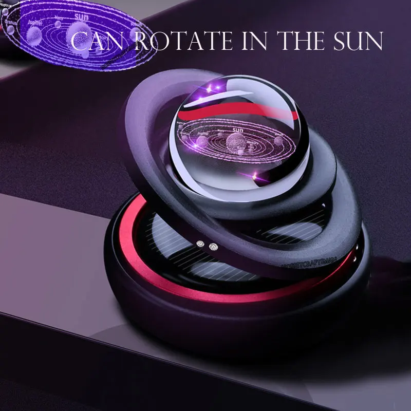 Solar-Car-Center-Console-Perfume-Decor-Double-Ring-Suspension-Galaxy ...