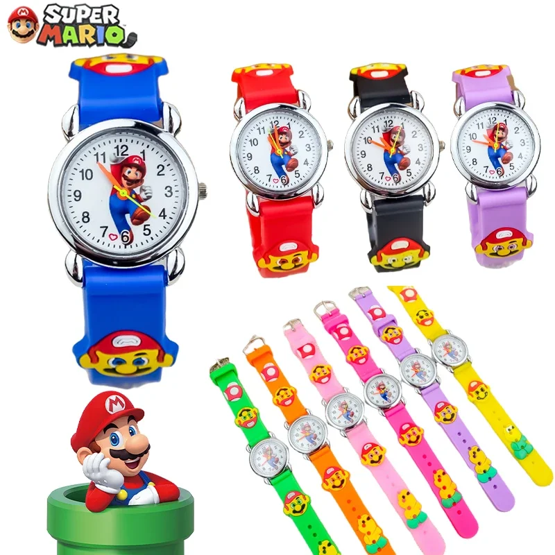 Super-Mario-Bros-Relojes-de-pulsera-de-cuarzo-para-ni-os-reloj-electr ...