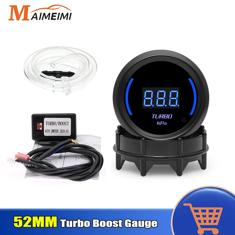52mm Car Turbo Gauge -1-3.0 KPA Digital Boost Meter Gauge With Sensor ...