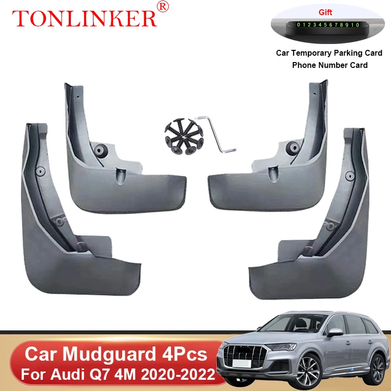 TONLINKER-Car-Mudguard-For-Audi-Q7-4M-2020-2021-2022-Front-Rear ...