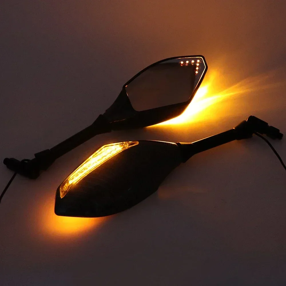 2-X-LED-Turn-Lights-Side-Mirrors-with-LED-Turn-Signal-Indicator-10mm ...