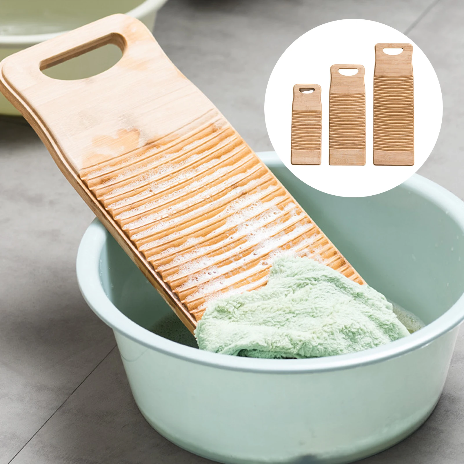 Washing-Clothes-Washboard-Bamboo-Wood-Hand-Wash-Board-For-Laundry ...