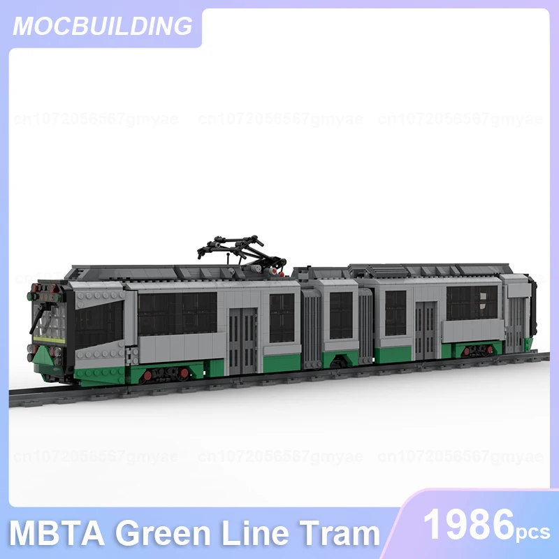 MBTA Green Line Tram MOC Building Blocks DIY Assemble Bricks Train ...