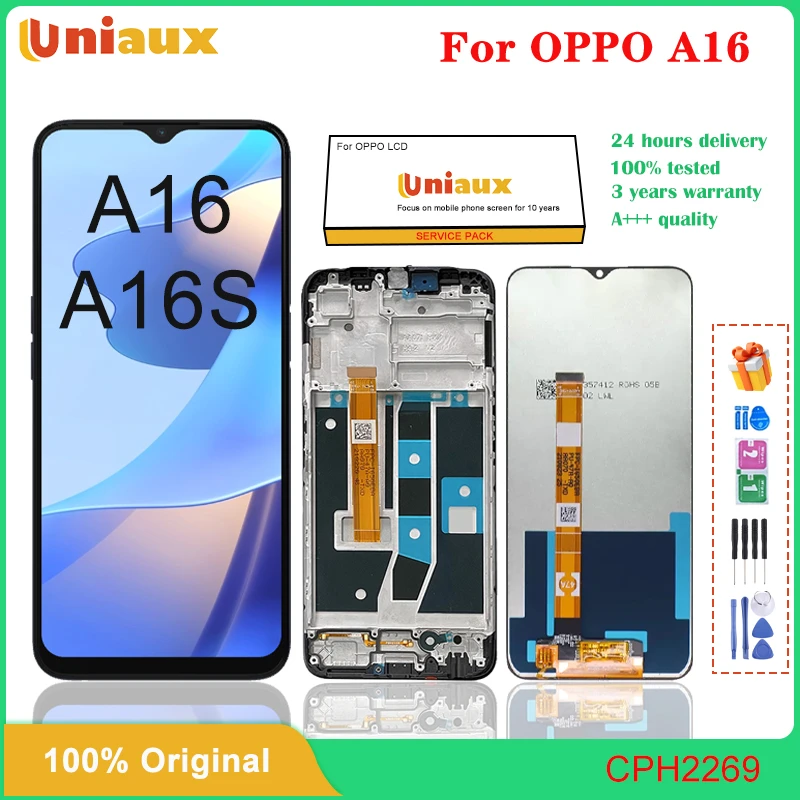 6.52"Original For Oppo A16 LCD Display CPH2269 Touch Screen Digitizer ...