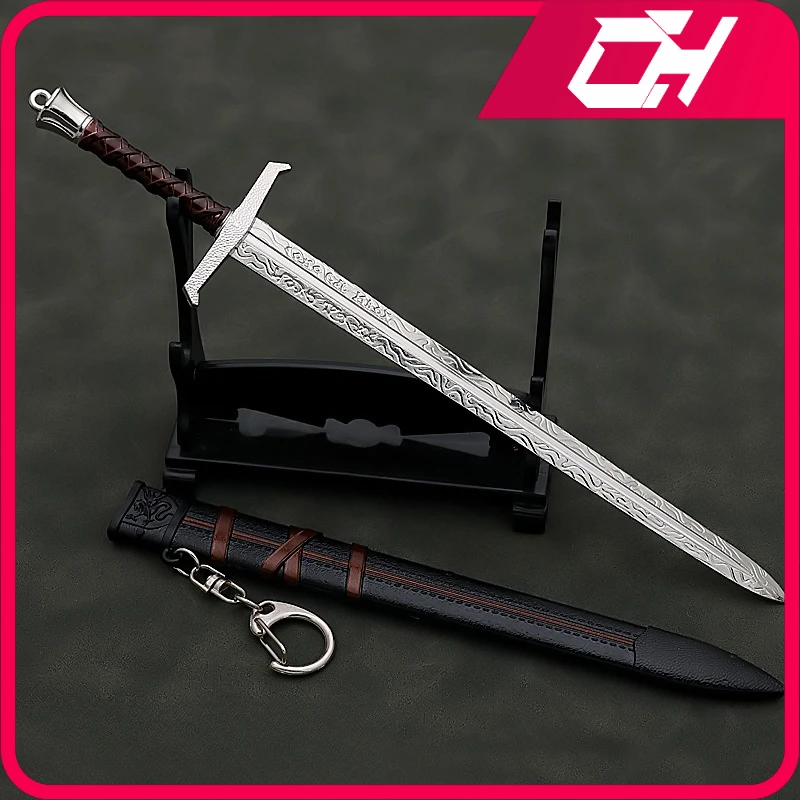 22cm King Arthur Pendragon Medieval Excalibur Metal Katana Sword Uncut ...