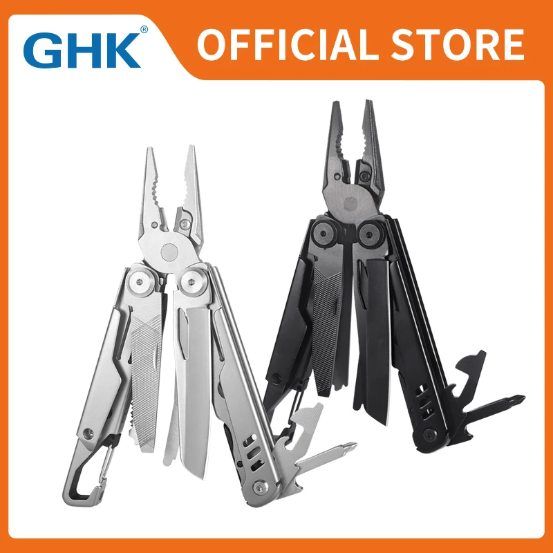 GHK Official Black Coating Multitool Plier Cable Wire Cutter Multifunctional Multi Tools ...