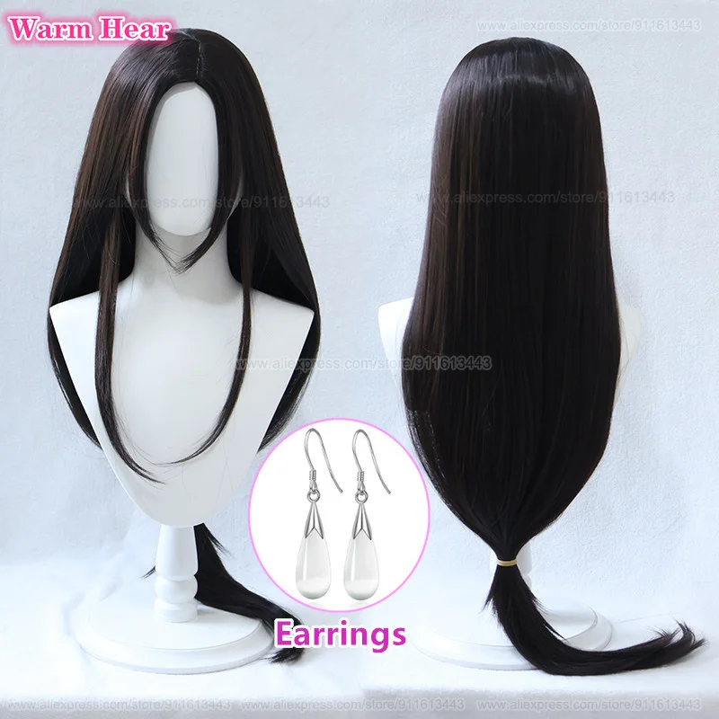 Tifa-Lockhart-Cosplay-Wig-Anime-90cm-Black-Brown-Long-Straight-Hair ...