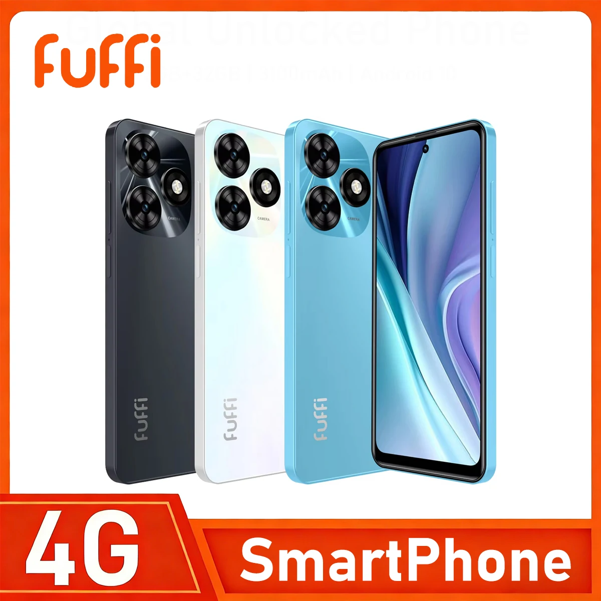 FUFFI-M16 Pro Smartphone Android 10 6.56 inch Screen,3+32GB 2+7MP ...