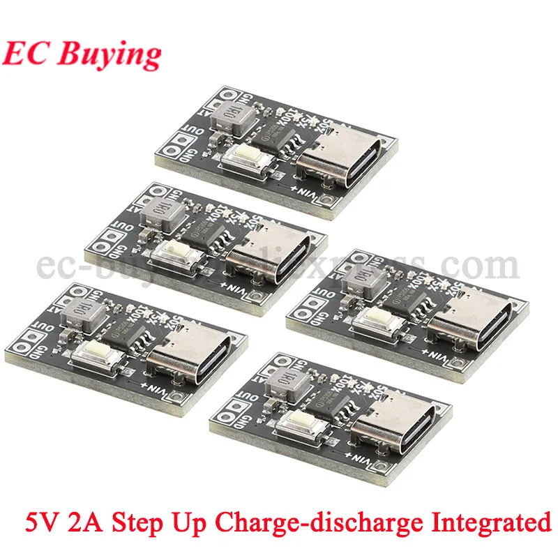 5Pcs-1-5V-2A-Step-Up-Charge-discharge-Integrat-Power-Module-Type-C-USB ...