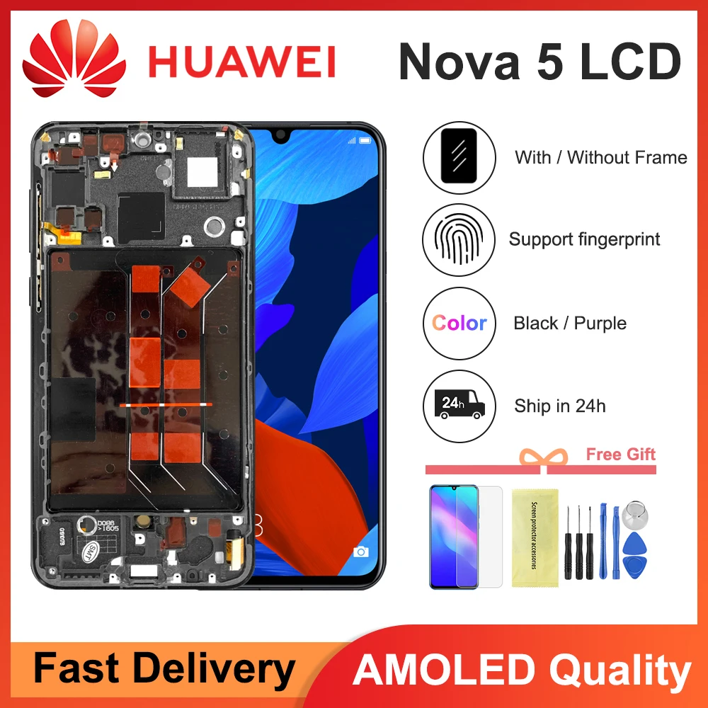 AMOLED-6-39-LCD-For-Huawei-Nova-5-LCD-Display-Touch-Screen-Digitizer ...