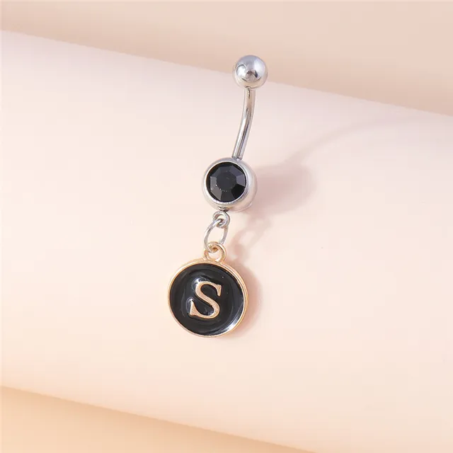 Belly Rings With Letter J