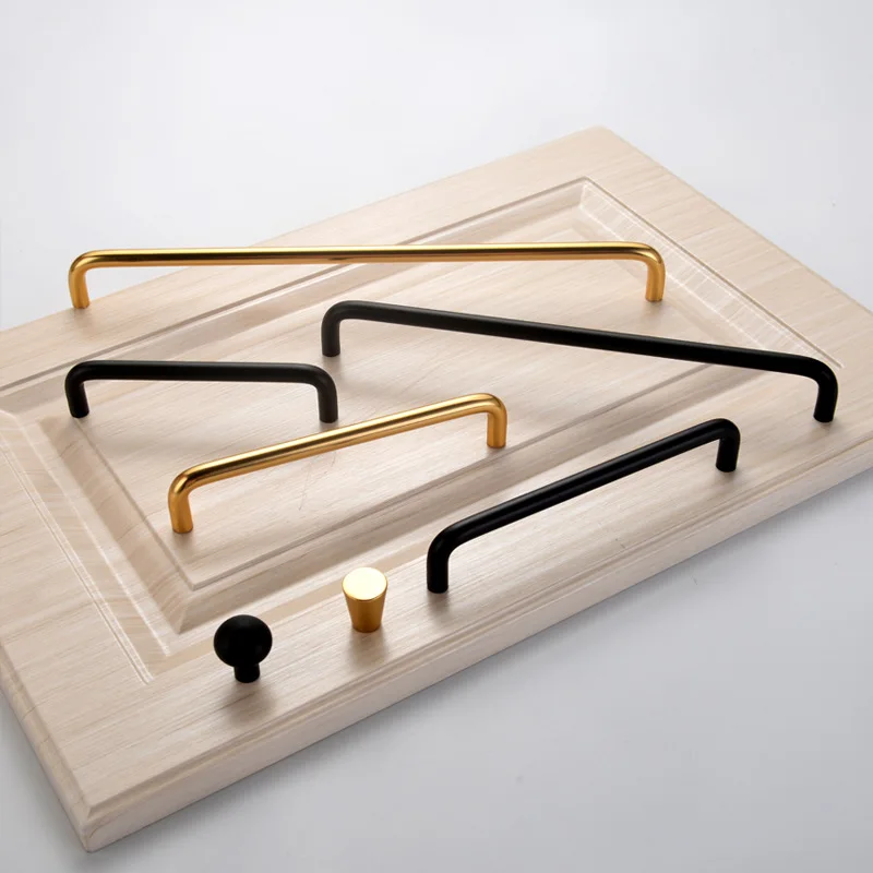 Nordic Round Arc Cabinet Handles Simple Aluminium Funiture Door Pulls ...