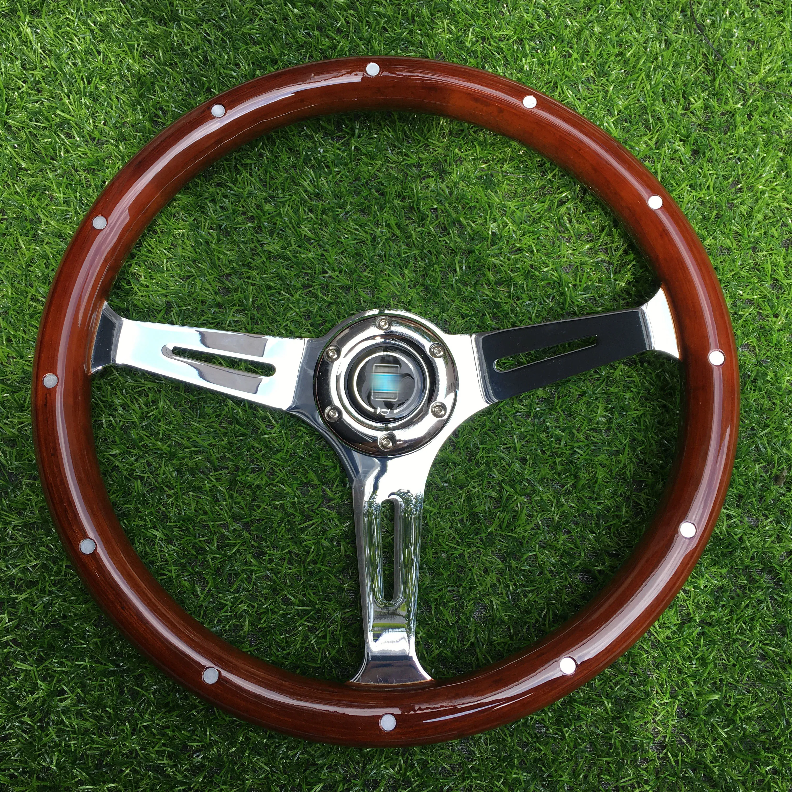 Volante-Nardi-de-madera-Real-para-coche-accesorio-Universal-cl-sico-de ...