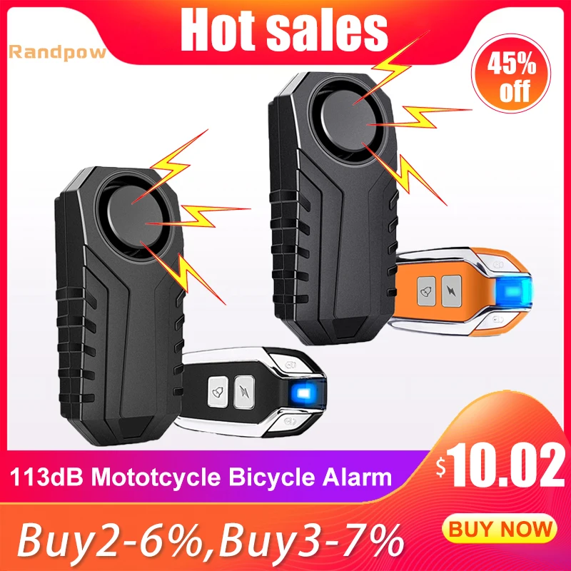 Randpow-Waterproof-Motorcycle-Bicycle-Safe-Wireless-Remote-Control-Anti ...
