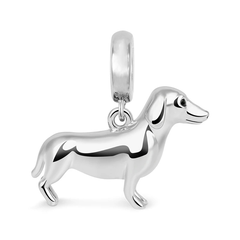 Colgante-de-perro-salchicha-de-plata-de-ley-925-compatible-con-pulseras ...