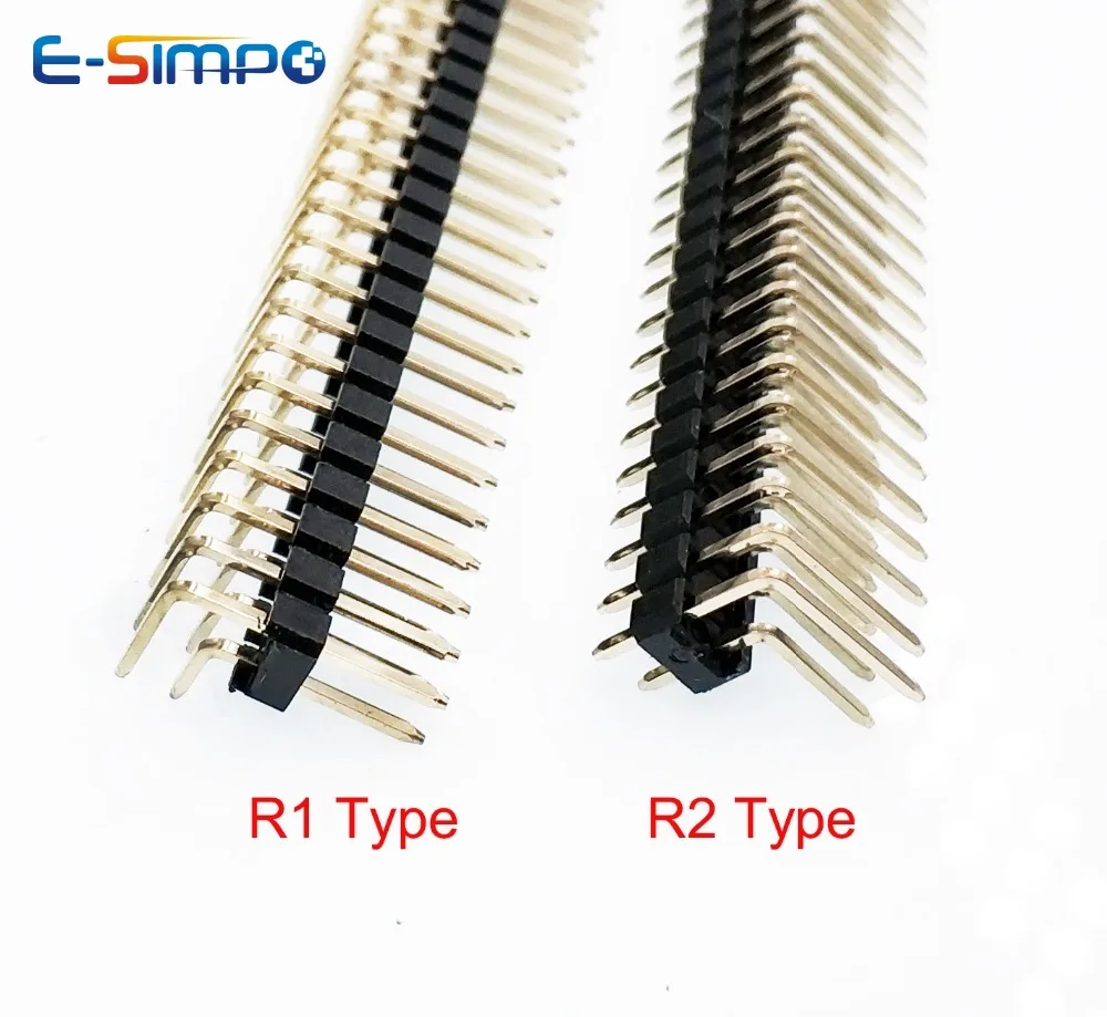 10pcs-2-54mm-Right-Angle-2X40P-80Pin-Double-Row-0-1-RA-90D-R1-R2 ...