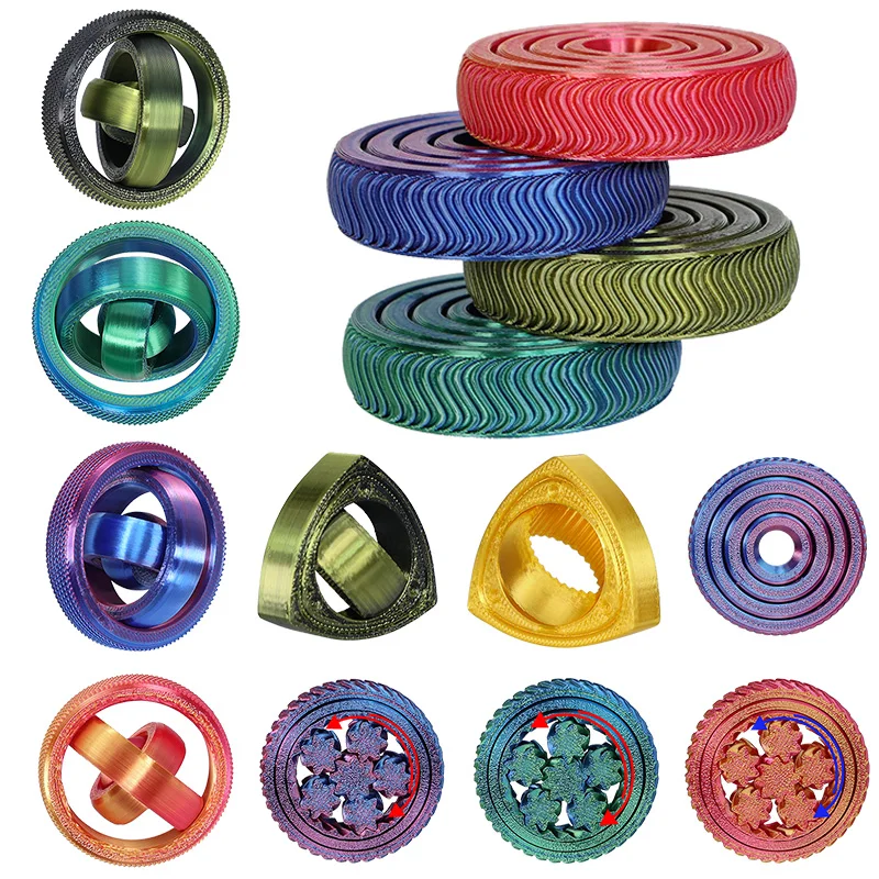3D Printed Rotating Ball Toy O-Shaped Universal Fingertip Gyroscope ...