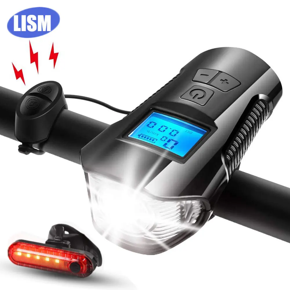 Lism 1 Combo Usb Bicycle Light Ipx7 Cycling Lights Bike Computer 6 ...